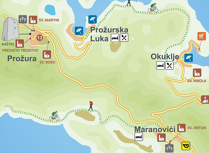 Turistička karta Mljeta